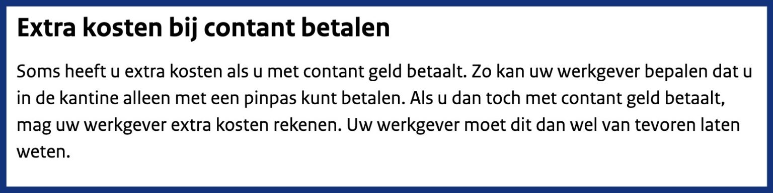 Extra kosten bij betalen met contant geld: zo zit dat precies – Plenaire